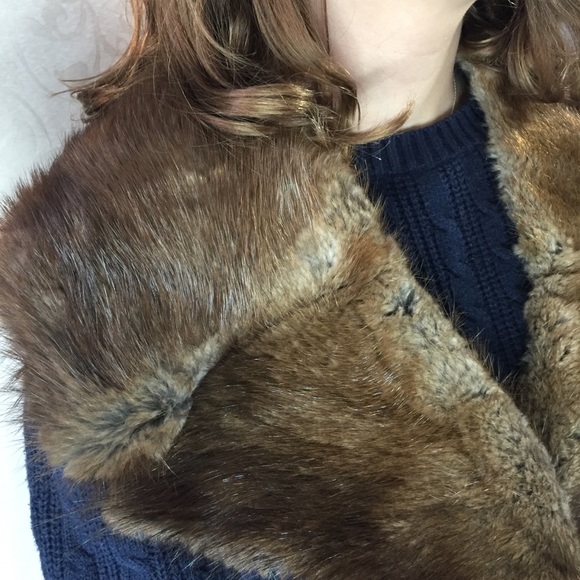 Accessories | Vintage Real Fur Wrap Collar Quilted Back | Poshmark